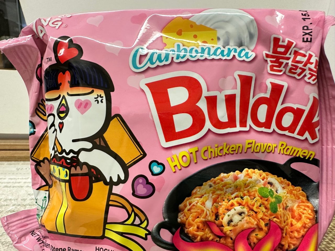Buldak Hot Chicken flavour Ramen Carbonara 130g - The Spiceworks ...