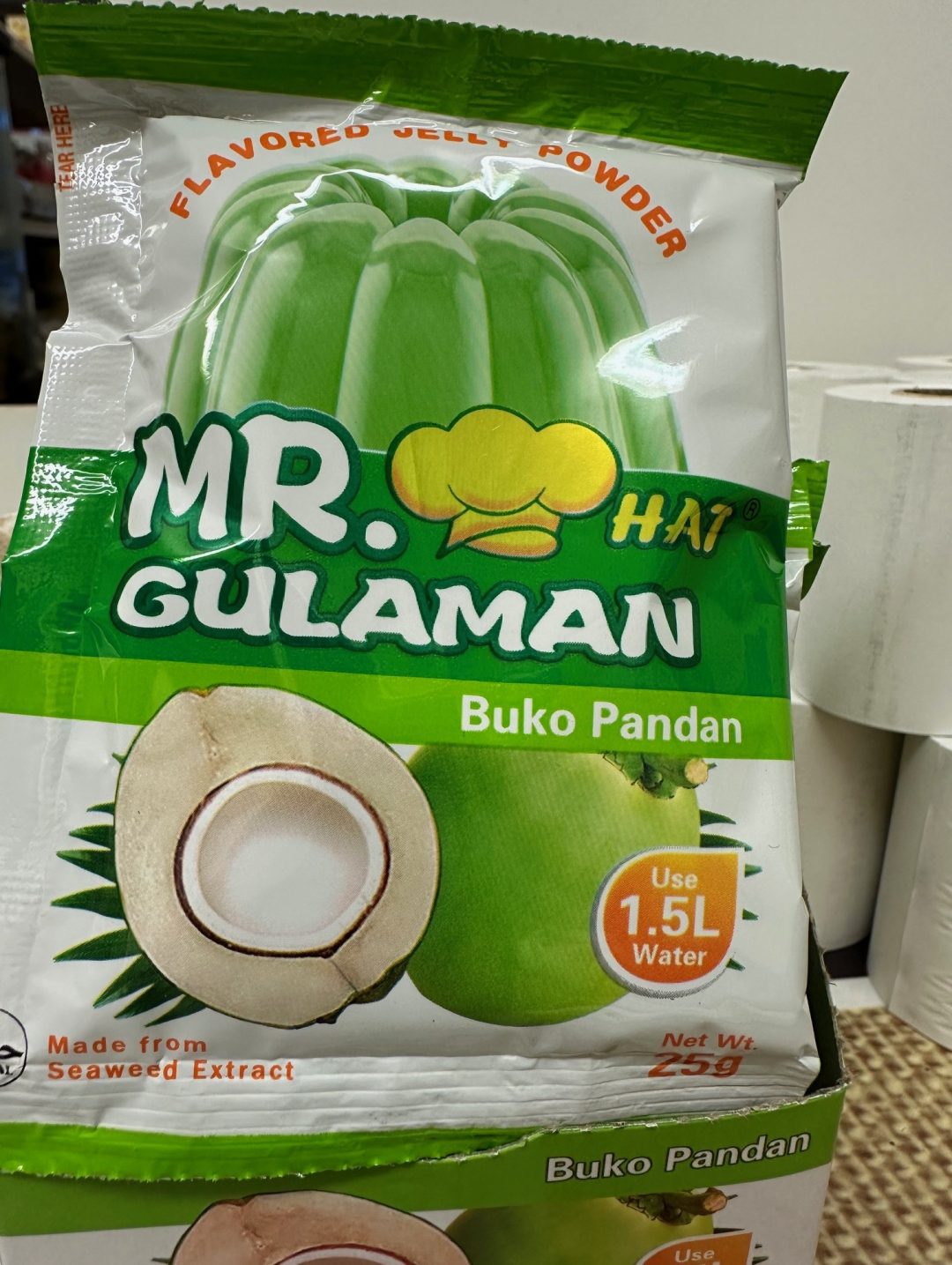 Mr Gulaman Buko Pandan 25g pack Flavoured Jelly powder - The Spiceworks ...